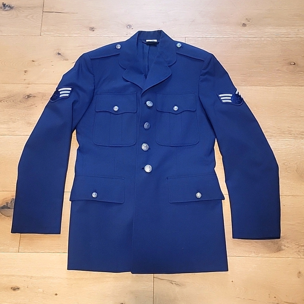 Vintage Official Us Airforce Uniform Jacket 38r - Gem